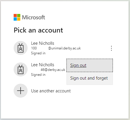 Signing into another account in Microsoft 365 – IT Services ...