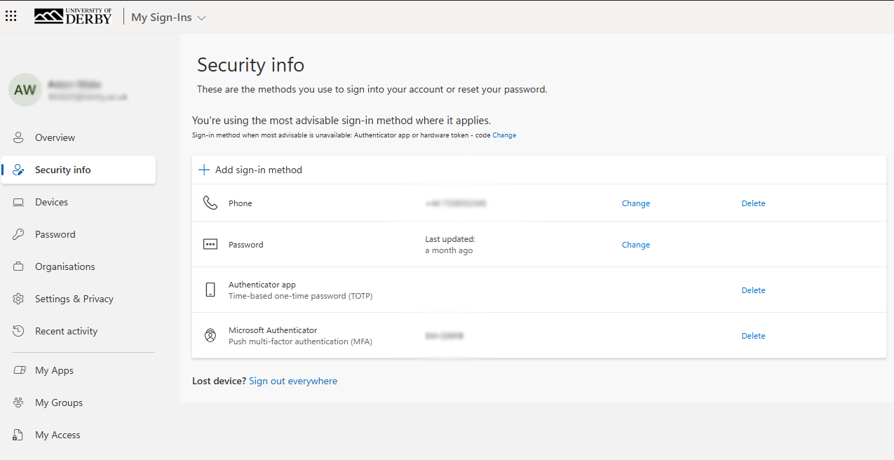 Setup MFA via the Authenticator app on your phone – IT Services ...